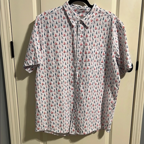 Falls Creek | Shirts | Falls Creek Casual White And Red Button Down ...